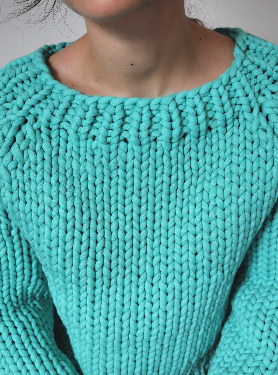 Big Bottom-Up Sweater - Knit Sweater Pattern - The Snugglery