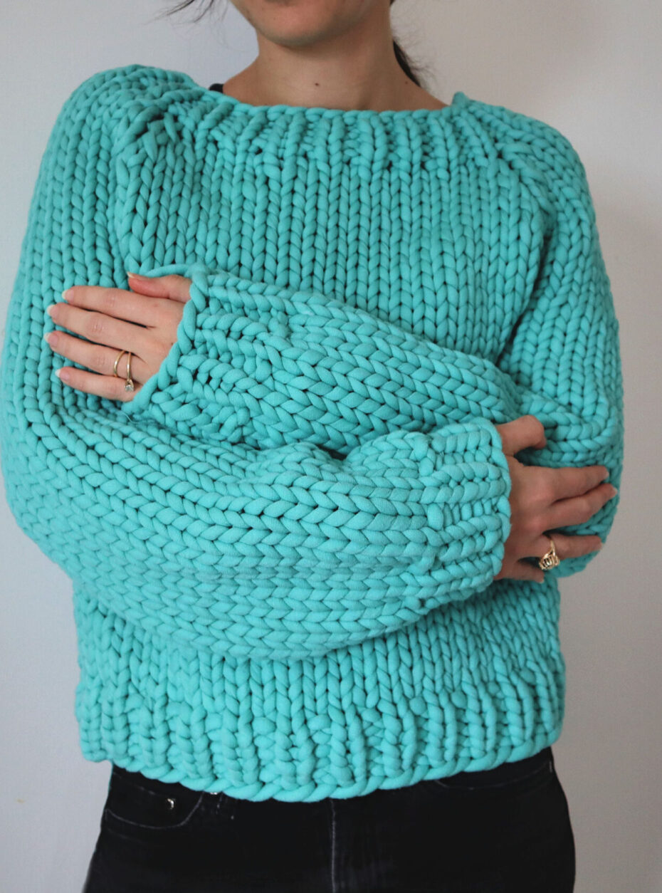 Big Bottom-Up Sweater - Knit Sweater Pattern - The Snugglery