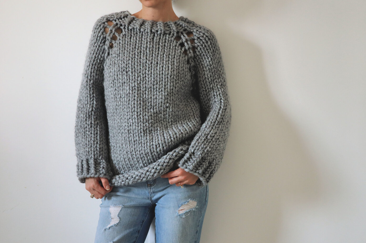 Super Chunky Raglan - Top Down Knit Sweater Pattern - The Snugglery