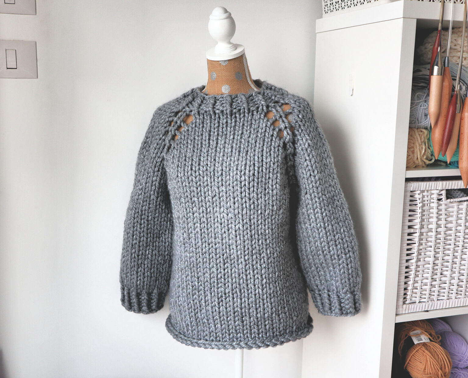 Super Chunky Raglan - Top Down Knit Sweater Pattern - The Snugglery