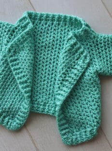 Quick 'n Cozy Cardi - Crochet Baby Cardigan - The Snugglery