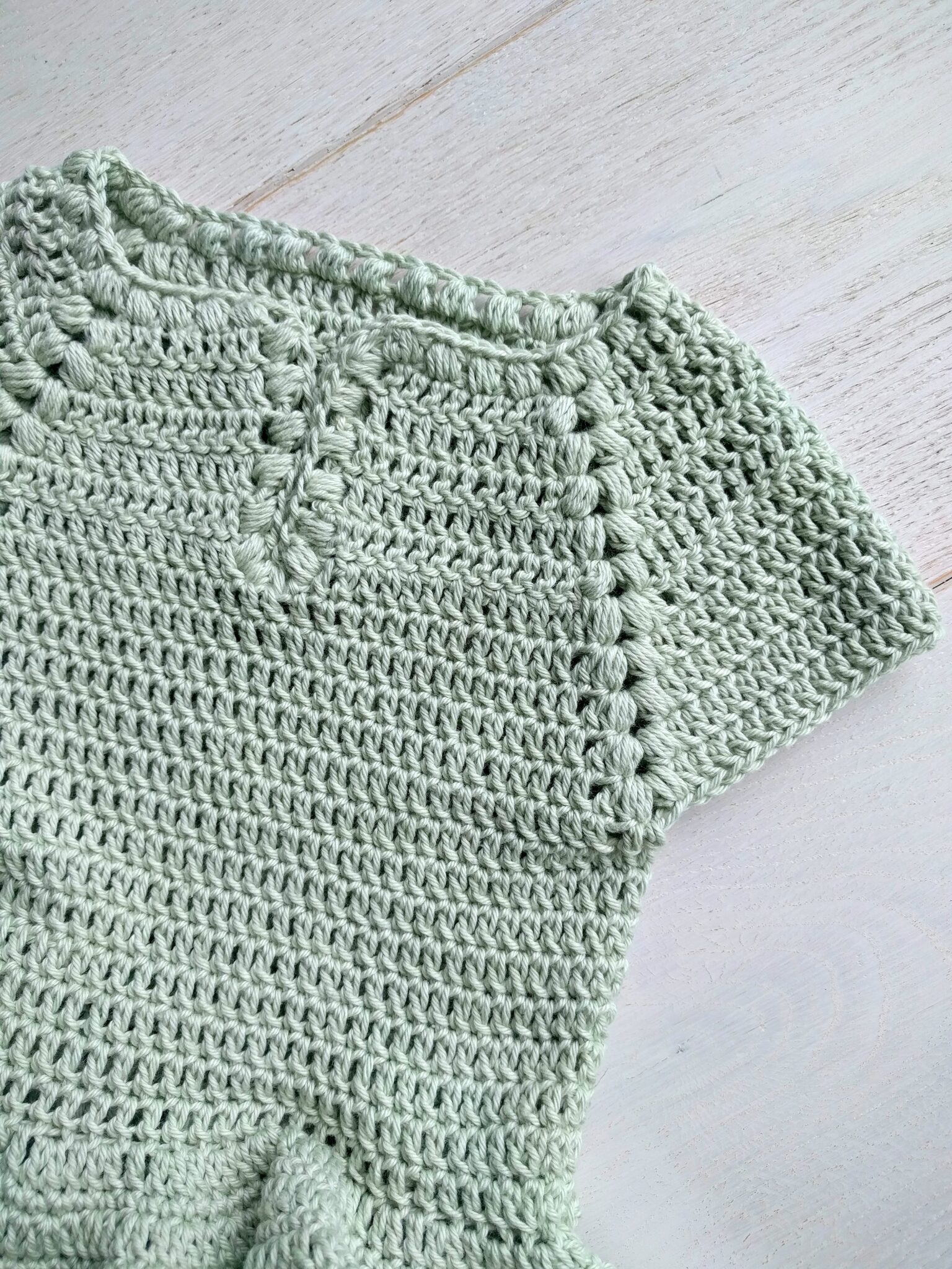 Ruffles and Puffles Top - Baby Girl Crochet Pattern - The Snugglery