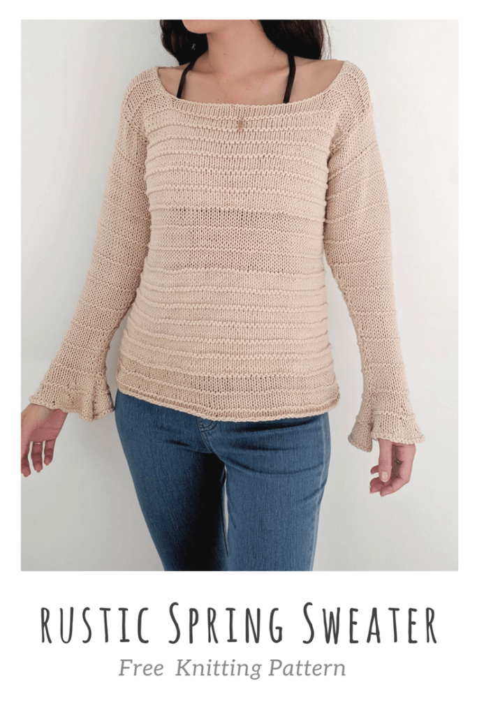 Free Knitting Pattern – Rustic Spring Sweater – The Snugglery