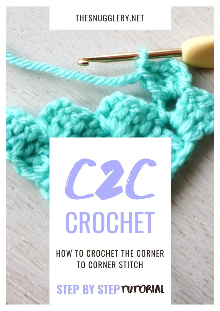 How To Crochet The Corner To Corner Stitch - For C2c Graphgans - The ...