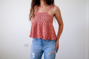 Babydoll Ruffle Top - Free Knitting Pattern - The Snugglery