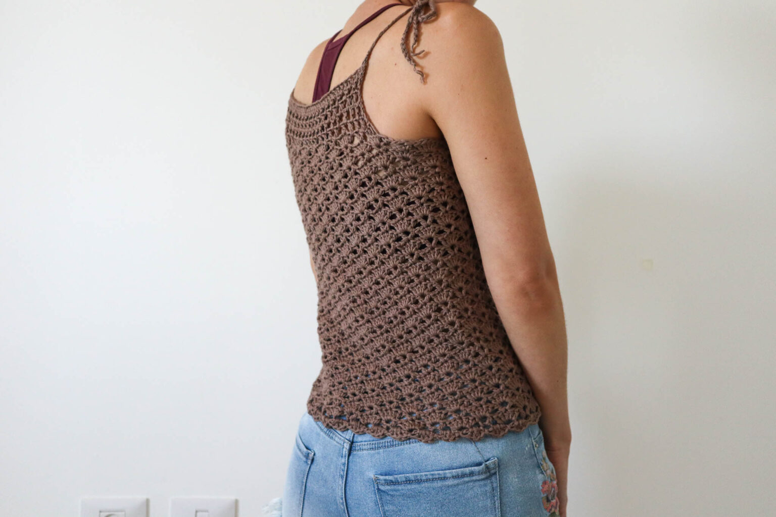 Shell And V-Stitch Crochet Top - Free Pattern - The Snugglery