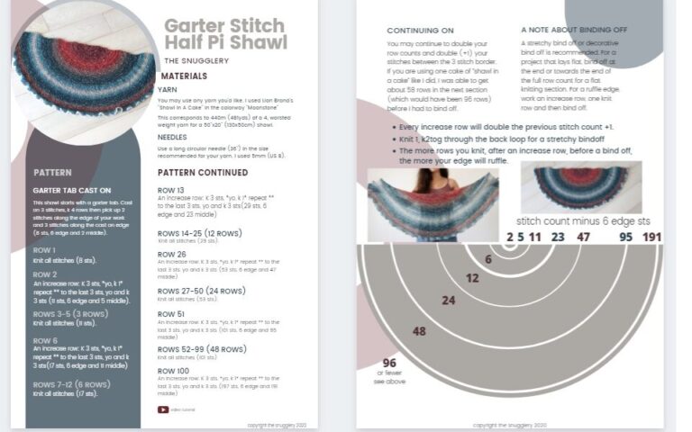 How To Knit The Half Pi Shawl - Beginner Friendly Free Pattern - The ...