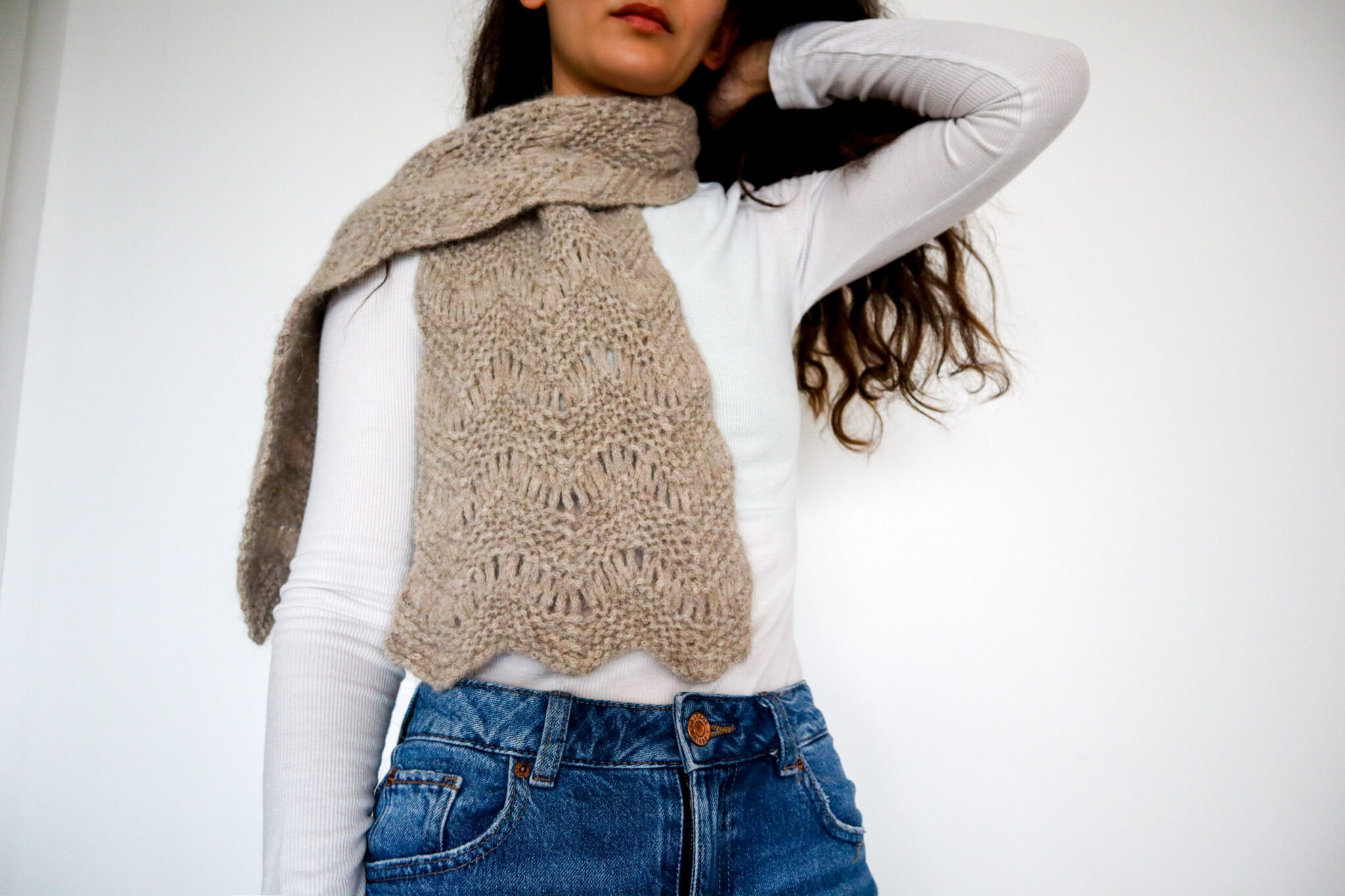 Dropped Stitch Chevron - Knit Scarf Pattern - The Snugglery