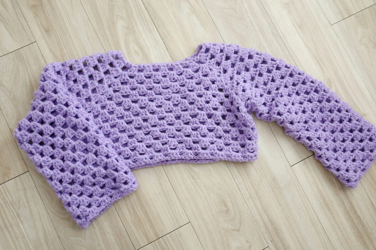 Granny Stitch Cropped Sweater – Crochet Pattern – The Snugglery