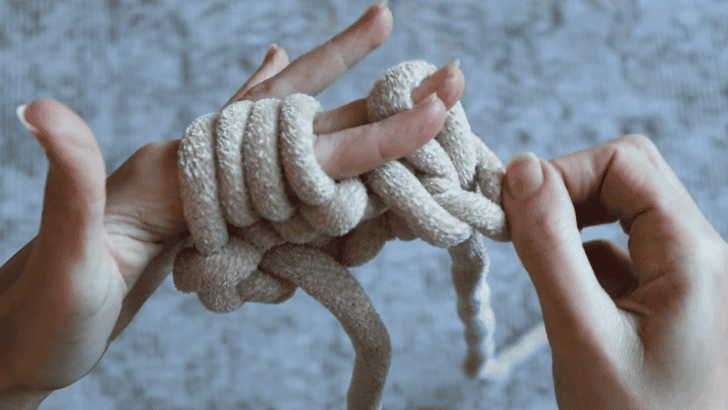 How to Finger Knit a Chunky Ribbed Blanket (No Needles Required!) - The ...
